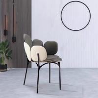 China Nordic Hotel Restaurant Furniture Dining Room Petal Shaped Stainless Steel Minimalist Dining Chair for sale