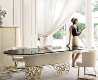 China Modern Light Hotel Restaurant Furniture Simple Oval Marble Dining Table for sale