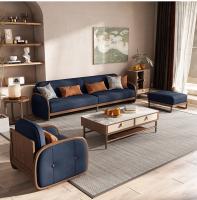 China Multi Functional Hotel Lobby Furniture Nordic Simple Solid Wood Fabric Sofa for sale