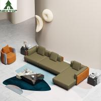 China Italian Modern L Shape Corner Sofa Set Furniture For Lobby Living Room for sale
