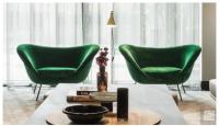 China Minimalist Modern Hotel Lobby Furniture Single Velvet Lounge Sofa Chair for sale