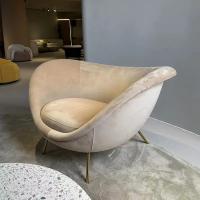 China Minimalist Modern Hotel Lobby Furniture Single Velvet Lounge Sofa Chair for sale