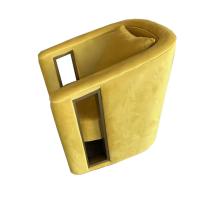 China Creative Armrest Hollow Velvet Metal Single Sofa Chair Italian Style Customized for sale