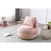 China Standard Size Hotel Lobby Furniture Round Rotatable Italian Top Grade Velvet Single Lounge Chair for sale