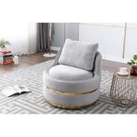China Standard Size Hotel Lobby Furniture Round Rotatable Italian Top Grade Velvet Single Lounge Chair for sale