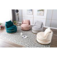 China Standard Size Hotel Lobby Furniture Round Rotatable Italian Top Grade Velvet Single Lounge Chair for sale