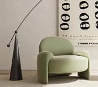 China Nordic Minimalist Hotel Lobby Furniture  Home Velvet Lazy Single Lounge Chair for sale