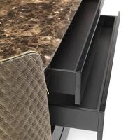 China 75 Inch TV Stand Set Modern Metal Luxury Room Furniture Marble Top Storage Cabinet for sale