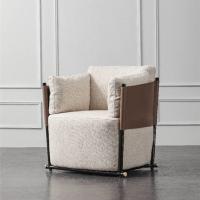 China Nordic Single Sofa Chair Modern Leisure Fabric Stainless Steel for sale