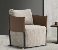 China Nordic Single Sofa Chair Modern Leisure Fabric Stainless Steel for sale