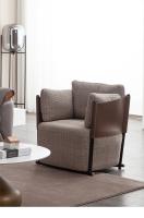 China Nordic Single Sofa Chair Modern Leisure Fabric Stainless Steel for sale