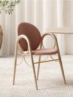 China Customized Size Hotel Restaurant Furniture  Metal Solid Wood Fabric Dining Chair for sale