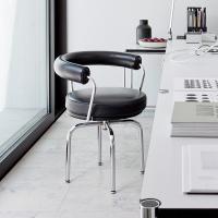 China Nordic Hotel Restaurant Furniture Metal Rotatable Leather Comfortable Backrest Dining Chair for sale