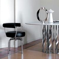 China Nordic Hotel Restaurant Furniture Metal Rotatable Leather Comfortable Backrest Dining Chair for sale