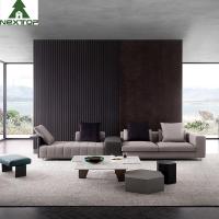 China OEM Hotel Lobby Furniture Modular Sofa Set Leather Fabric Straight Sofa Living Room for sale