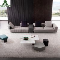 China OEM Hotel Lobby Furniture Modular Sofa Set Leather Fabric Straight Sofa Living Room for sale