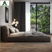 China Tech Velvet Soft Sponge Queen And King Size Bed For Hotel Bedroom for sale