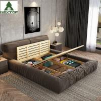 China Tech Velvet Soft Sponge Queen And King Size Bed For Hotel Bedroom for sale