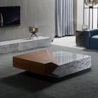 China Creative Marble Solid Wood Coffee Table Light Luxury Italian Style Furniture for sale