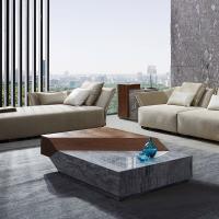 China Creative Marble Solid Wood Coffee Table Light Luxury Italian Style Furniture for sale