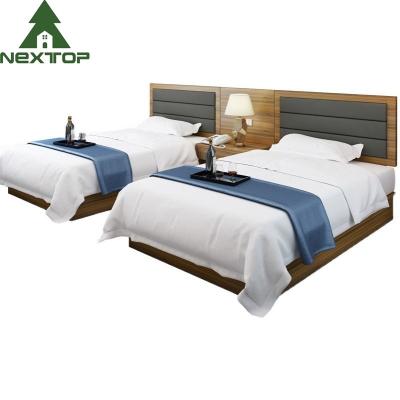 China Deluxe Hotel Double Single Room Bed King And Queen Guest Room Furniture for sale
