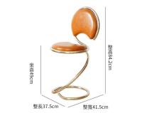 China Stainless Steel Frame Leather Dining Chair Nordic Minimalist Creative for sale