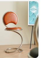 China Stainless Steel Frame Leather Dining Chair Nordic Minimalist Creative for sale