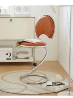 China Stainless Steel Frame Leather Dining Chair Nordic Minimalist Creative for sale