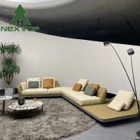 China Custom Interior Luxury Sofa Furniture Elegant Curved Floor Seating Sofa for sale