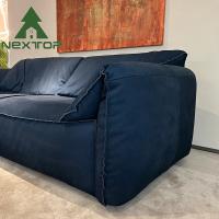China Custom Modern Deep Blue Fabric Interior Sofa 2 3 4 Seating For Home Villa Hotel for sale