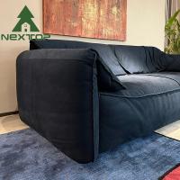 China Custom Modern Deep Blue Fabric Interior Sofa 2 3 4 Seating For Home Villa Hotel for sale