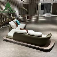 China 60D Sponge Deluxe Curved Sofa Set Furniture Italian Modern L Shape Leather Sofas for sale