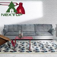 China Light Green Comfortable Fabric 3 4 5 6 Seater Long Sofa Customization for sale