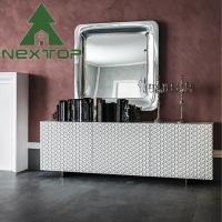 China Metal Solid Wood Silver Luxury Sideboard Cabinets For Dining Room Living Room for sale