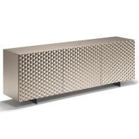 China Metal Solid Wood Silver Luxury Sideboard Cabinets For Dining Room Living Room for sale