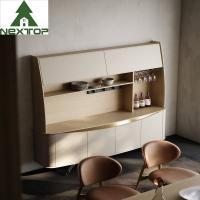 China Multi Function Wooden Wine Cabinets With Metal Elegant Upholstered Dining Furniture for sale