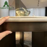 China Modern Kitchen White Dining Table And Green Chairs Swivel Round Dining Table for sale