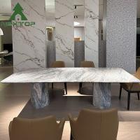 China OEM Dining Room Furniture For 8-12 Full Marble Rectangular Dining Table Set for sale