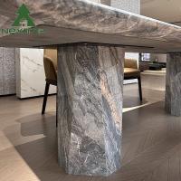 China OEM Dining Room Furniture For 8-12 Full Marble Rectangular Dining Table Set for sale