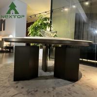 China Modern Kitchen White Dining Table And Green Chairs Swivel Round Dining Table for sale