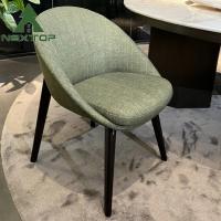 China Modern Kitchen White Dining Table And Green Chairs Swivel Round Dining Table for sale