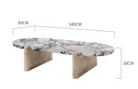 China Nordic Modern Hotel Furniture Natural Stone Coffee Table for sale