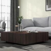 China Black Walnut Coffee Table Nordic Light Luxury Square Tea Table For Lobby Office for sale