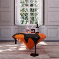 China Multi Colour Fiberglass Coffee Table Unique Italian Design Diamond Lava Shape for sale