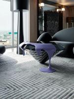 China Multi Colour Fiberglass Coffee Table Unique Italian Design Diamond Lava Shape for sale