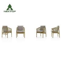 China Durable Simple Patio Furniture Garden Table And Chairs Teak Outdoor Dining Set for sale