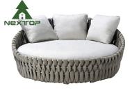 China Bedroom Garden Line Daybed Lounger Bed Outdoor Furniture Rattan Bed for sale