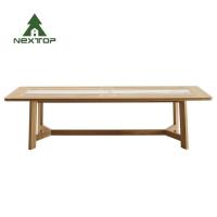 China Durable Simple Patio Furniture Garden Table And Chairs Teak Outdoor Dining Set for sale