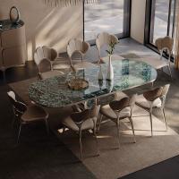 China Fashionable Hotel Restaurant Furniture Marble Butterfly Shape Metal Base Dining Table for sale