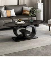 China Minimalist Italian Creative Oval Marble Top Coffee Table Customized Size for sale